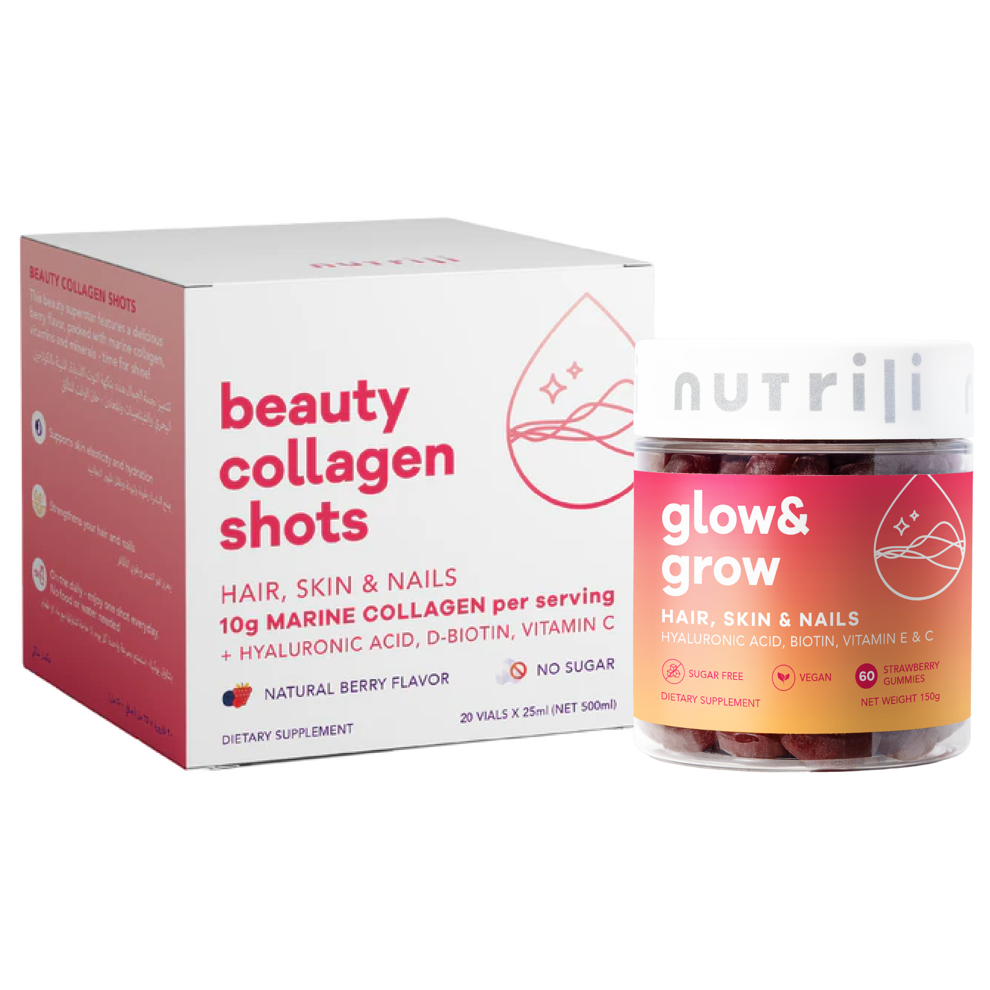 Beauty Duo: 10g Marine Collagen & Hair Gummie – Nutrili