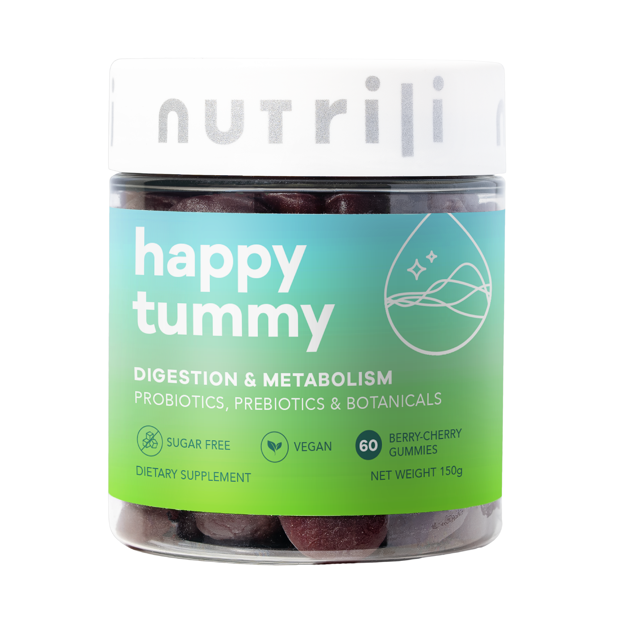Happy Tummy Probiotics Gummies - Digestion & Metabolism | Sugar-free ...