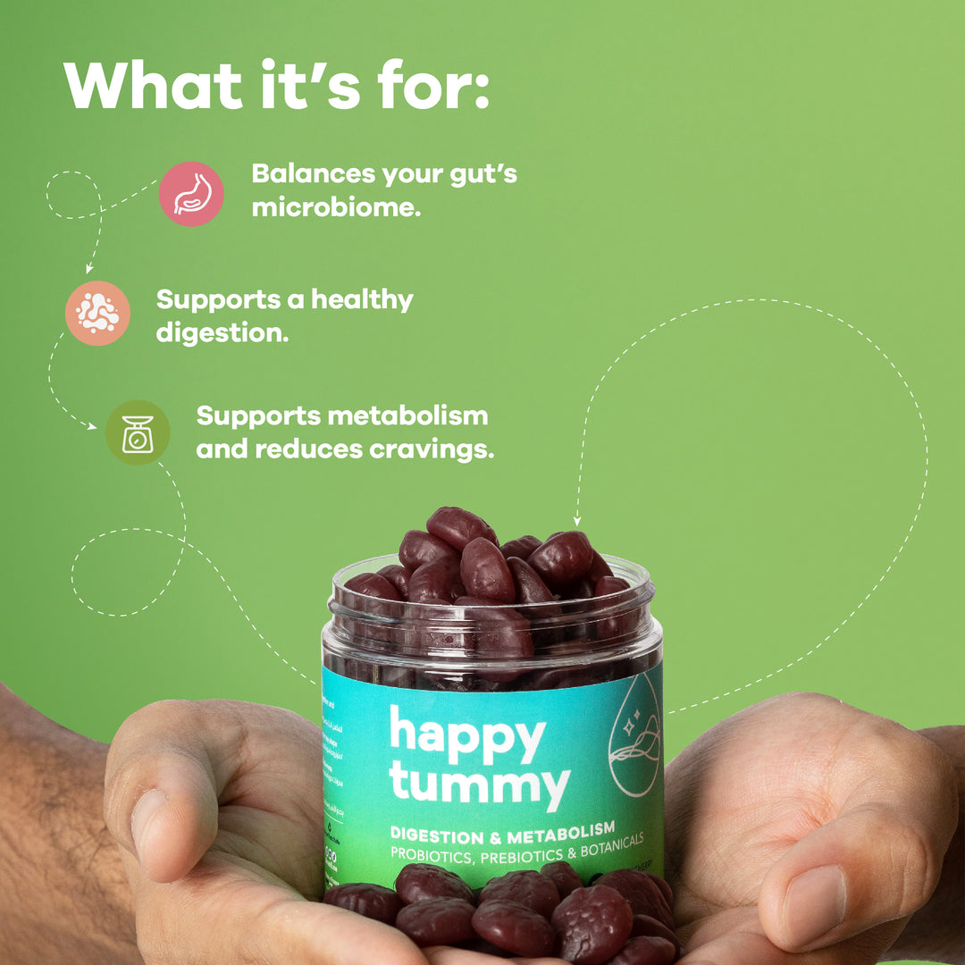 Happy Tummy Probiotics Gummies - Digestion & Metabolism | Sugar-free ...
